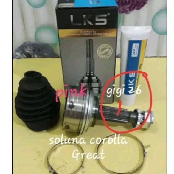 Jual Cv Joint Luar As Roda Depan Luar Toyota Soluna Corolla GL Great Twincam LKS | Shopee Indonesia