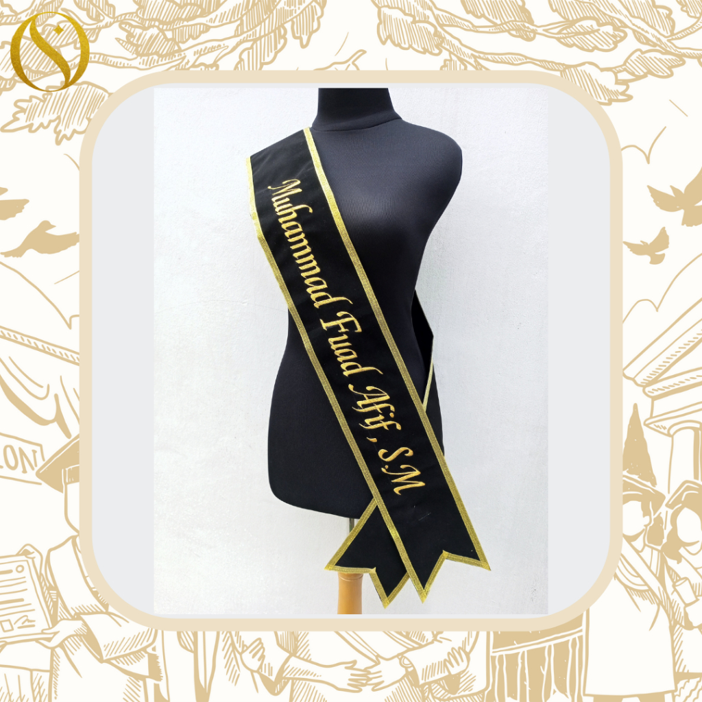 Jual (1HARI JADI)Selempang wisuda bludru selendang wisuda sash wisuda ...