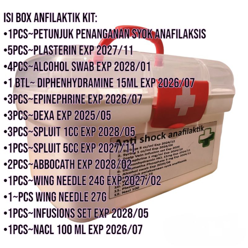 Jual anafilaksis kit lengkap emergency kit | Shopee Indonesia