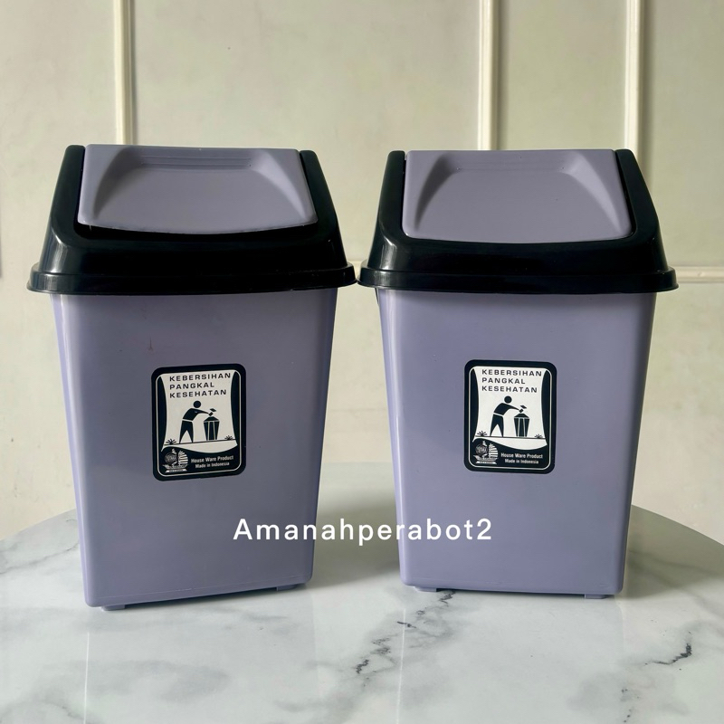 Jual Tempat Sampah Tutup Segi Abu 10 Liter 5 Liter 15 Liter Tong Sampah Tutup Goyang Tempat ...