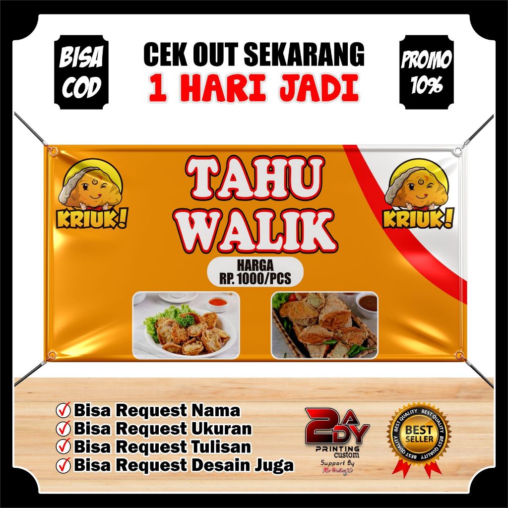 Jual SPANDUK TAHU WALIK , BANNER TAHU WALIK CUSTOM UKURAN | Shopee ...