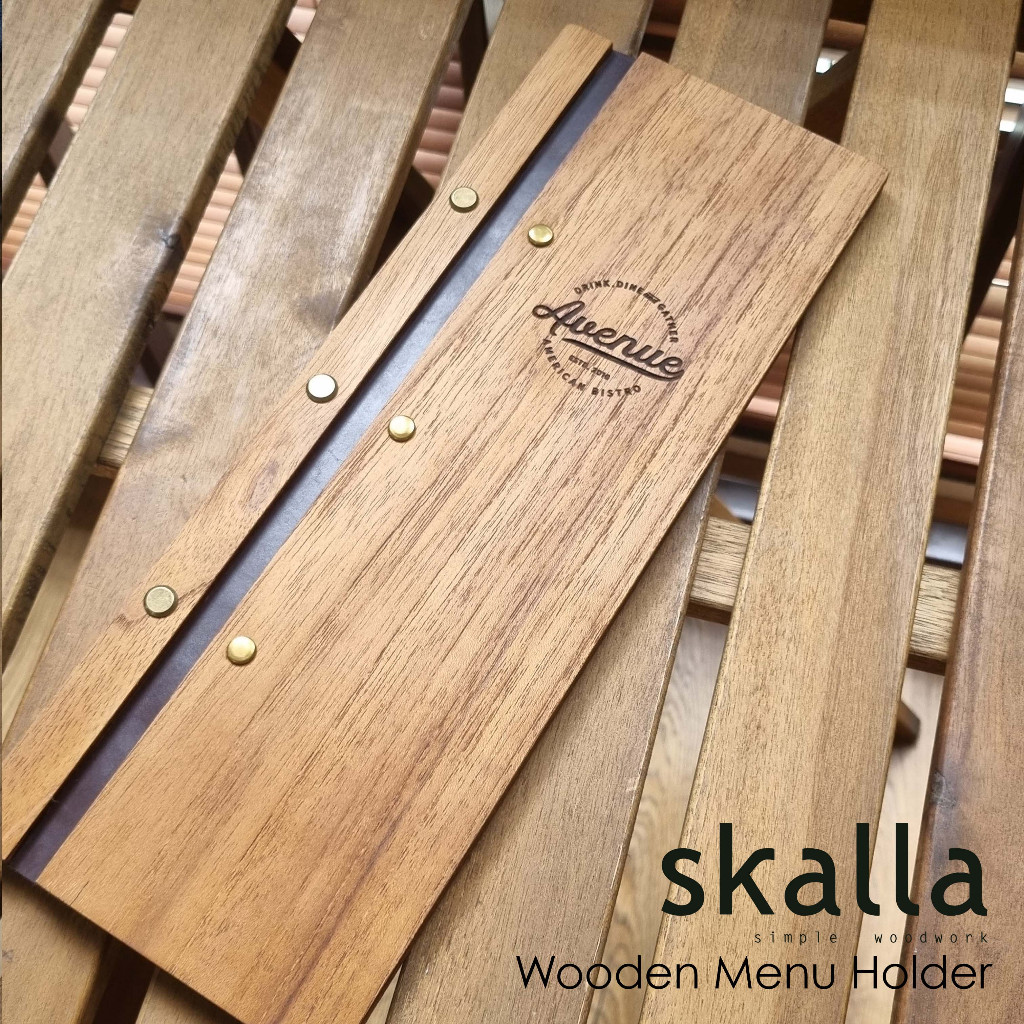 Jual Menu Holder cover Buku menu book kayu restoran cafe hotel custom ...