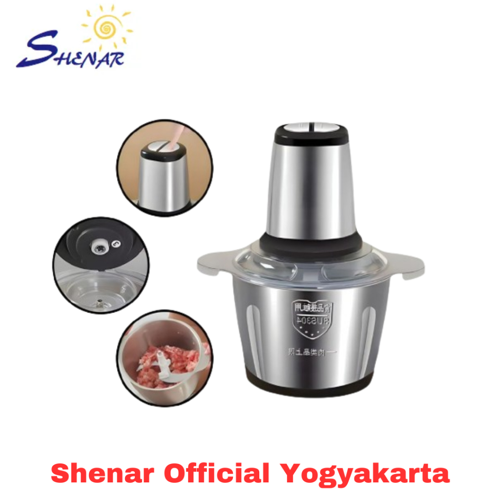 Jual Chopper Blender Penggiling Daging Stainless 2L Food Processor ...