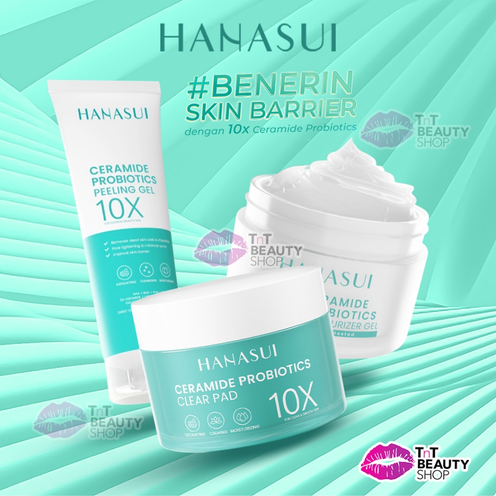 Jual Hanasui Ceramides peeling gel moisturizer clear pads Probiotics ...