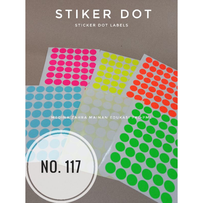 Jual Sticker Dot Labels No. 117 Stiker Bulat Warna | Shopee Indonesia
