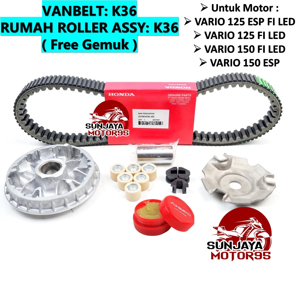 Jual Paket CVT Vanbelt + Rumah Roller Vario 125 FI LED - Vario 150 FI ...