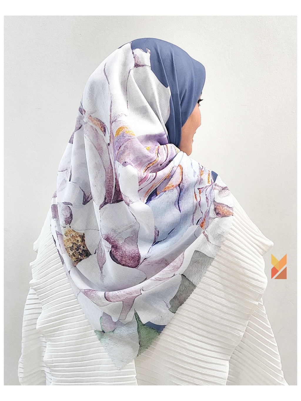 Jual Luna - by YHUMA Scarf | Fleur Series | Hijab Voal Printing Premium | Jilbab Motif Segi ...