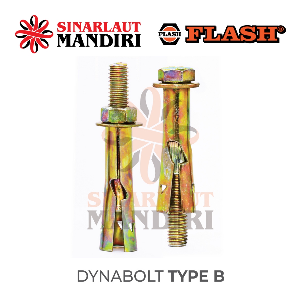 Jual Dynabolt Type B / Tipe B / Bolt Type B Flashbolt 8 x 65 | Shopee ...