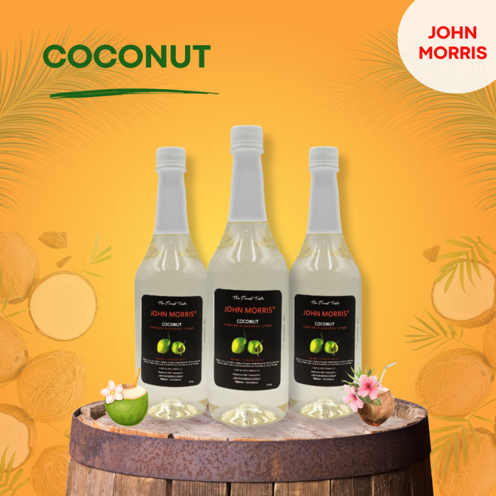Jual JOHN MORRIS Premium Flavoured Syrup Coconut 1000 ml / Sirup Rasa ...