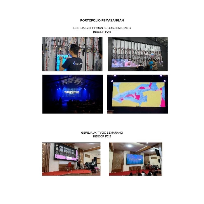 Jual INDOOR PixelLabs Semarang Paket Instalasi Layar Videotron P2.5 ...