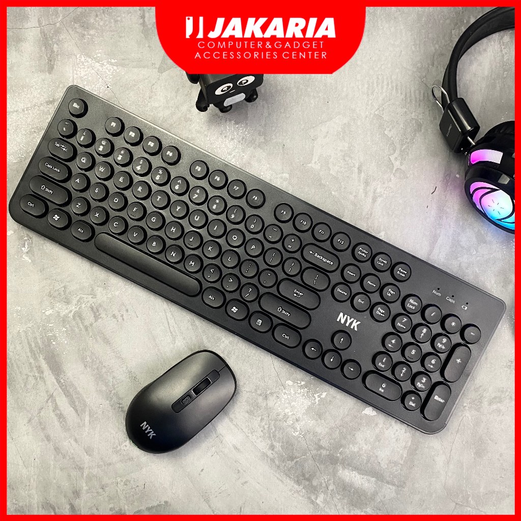 Jual Keyboard Mouse Wireless Murah Silent NYK Keyboard Mouse Combo K40 ...