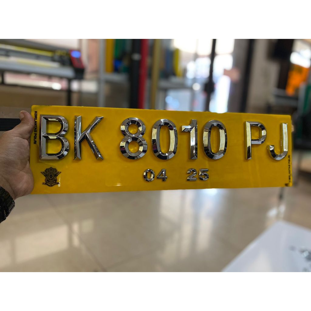 Jual Plat Nomor Mobil Variasi Diamond Chrome Plat Kuning | Shopee Indonesia