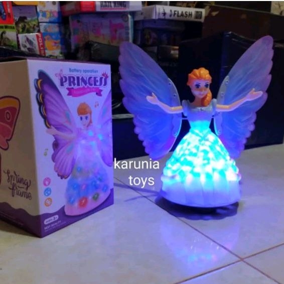 Jual Mainan boneka princess dancing frozen sayap bisa bergerak | Shopee ...