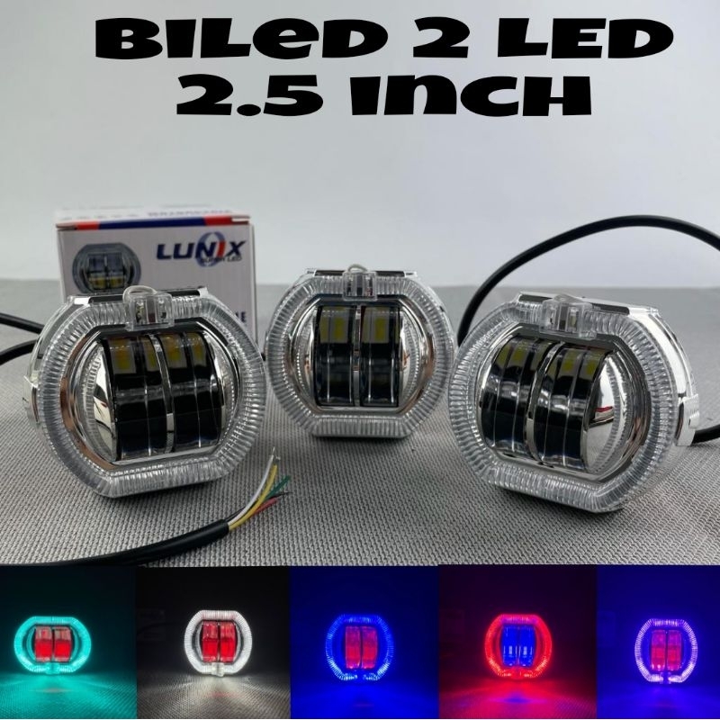 Jual Lampu Utama Biled Projector Projie Biled 2 Lensa 2.5inc jauh dekat ...
