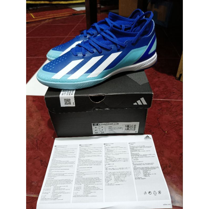 Jual Adidas X Crazyfast Indoor Blue Kondisi Baru Original | Shopee ...