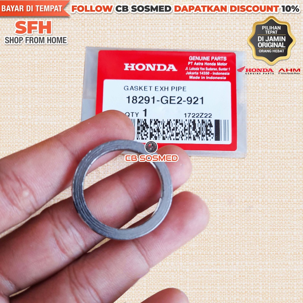 Jual Packing Knalpot Supra X 125 FI Gasket Knalpot Supra X 125 Gasket Exhaust Pipe Supra 125 ...