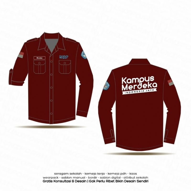 Jual PDH, Kampus mengajar, pdh kampus mengajar, baju lapangan, baju dinas | Shopee Indonesia