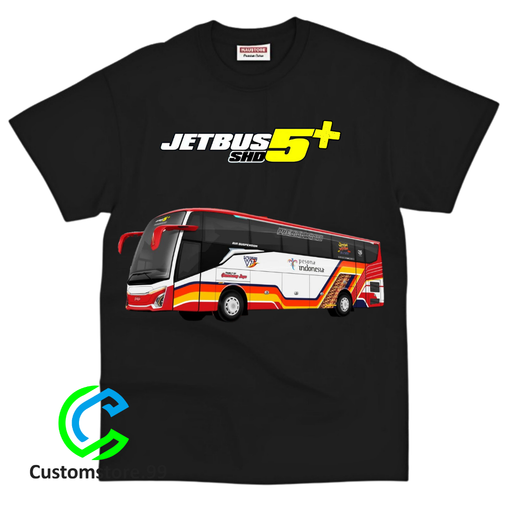Jual Baju Anak Kaos Anak Bis Mania Jet Bus 5 Terbaru Free Nama | Shopee Indonesia
