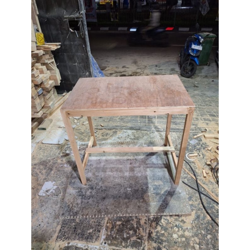 Jual Meja makan MENTAHAN 80x50x75 bahan jati belanda | Shopee Indonesia