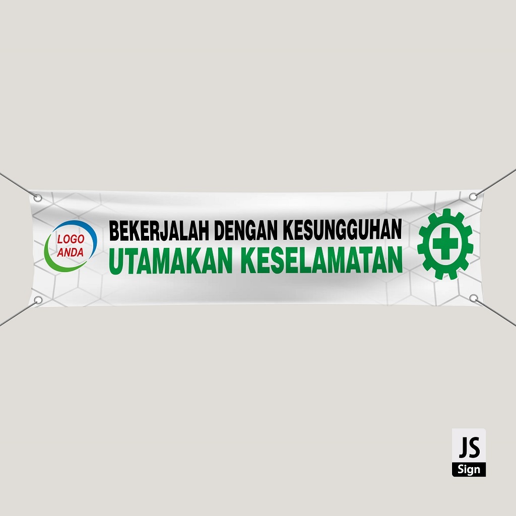 Jual Spanduk Banner K3 Safety UTAMAKAN KESELAMATAN - GRATIS LOGO ...