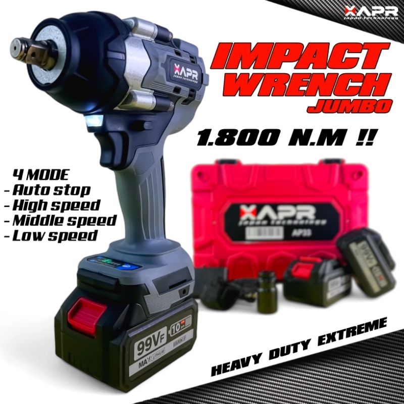 Jual bor cordless Impact wrench APR JUMBO garansi 5thn FACELIFT 99V ...