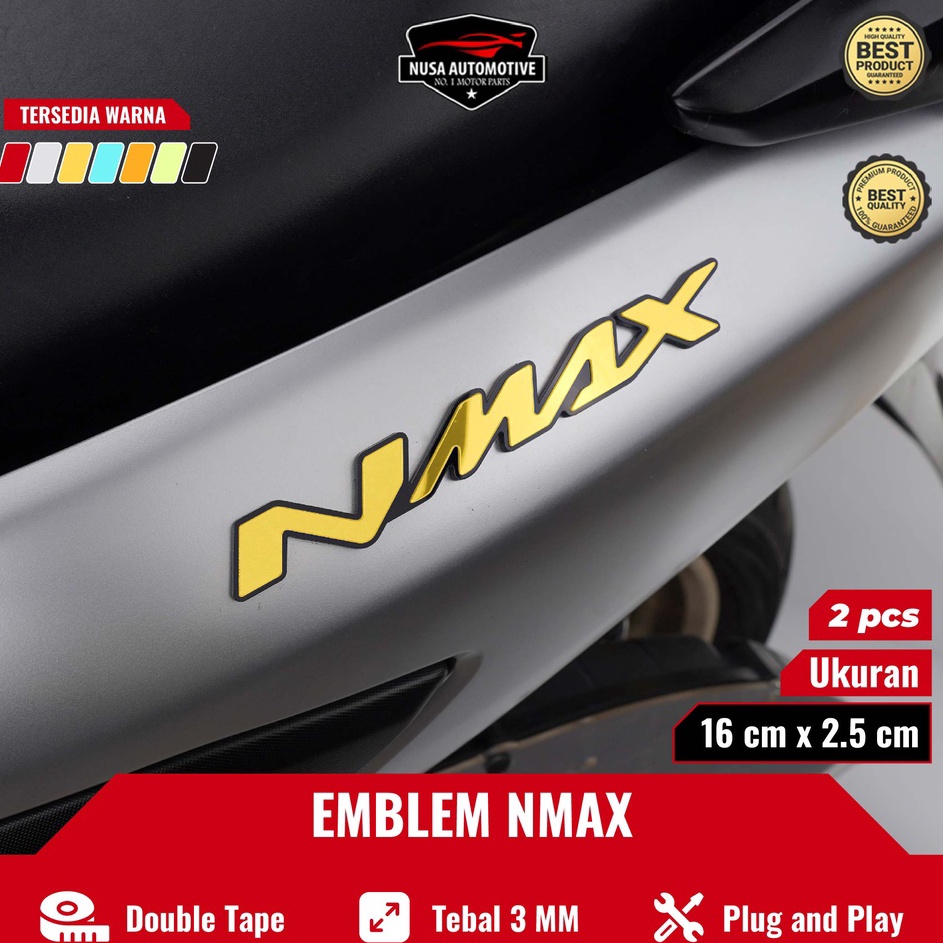 Jual EMBLEM NMAX 3D LOGO NMAX JEPANG 2PCS EMBLEM MOTOR STICKER TIMBUL ...