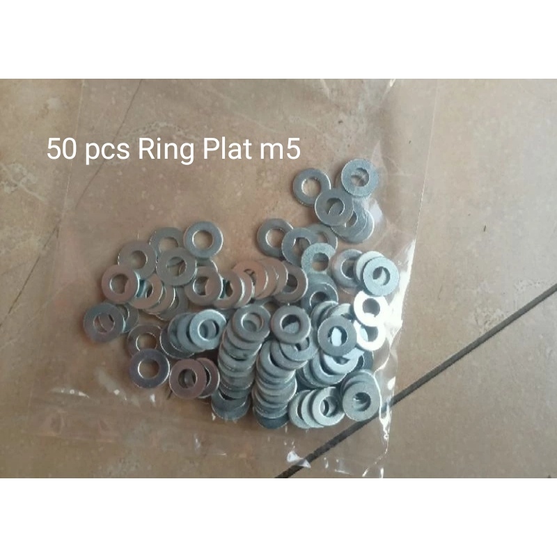 Jual 50 pcs Ring Plat m5 x 12 Putih Galvanis baut 8 | Shopee Indonesia