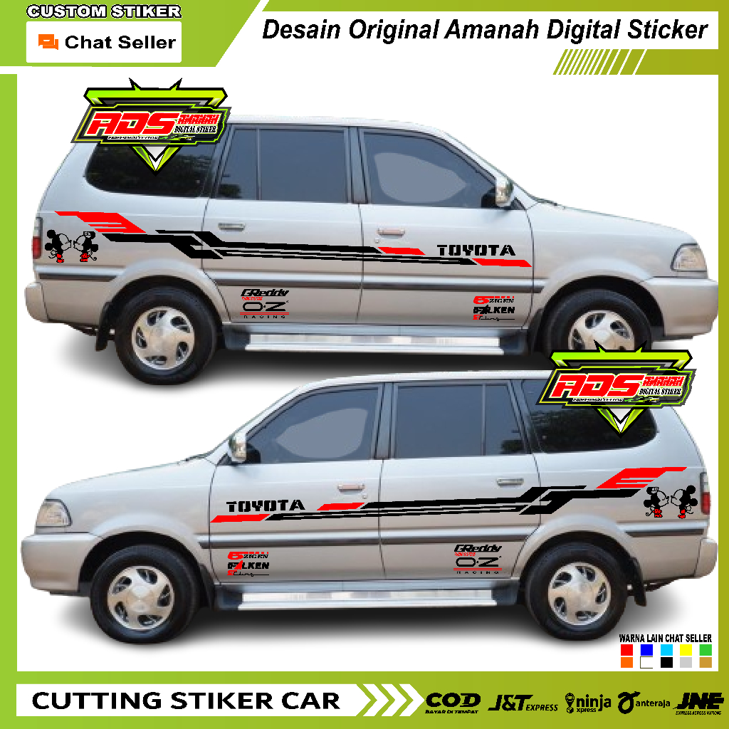 Jual NEW stiker mobil Toyota Kijang LGX 2.0 Sticker stiker mobil toyota ...