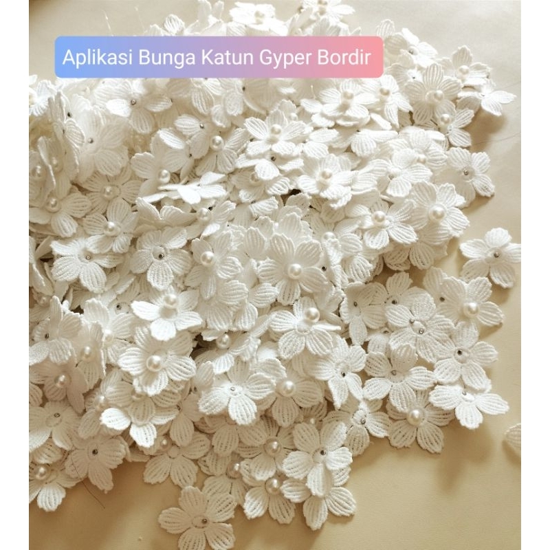 Jual Aplikasi Bunga Katun Gyper Bordir | Shopee Indonesia