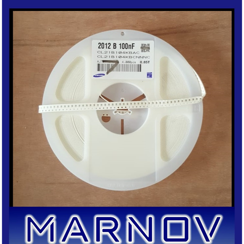 Jual Capacitor 0805 100nF SMD Kapasitor 100 nF 104 4000/reels Rol Reels ...