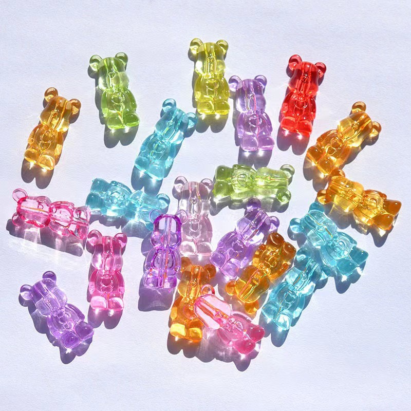 Jual 30PCS | Manik -Manik Kartun Warna Akrilik Transparan | Manik ...