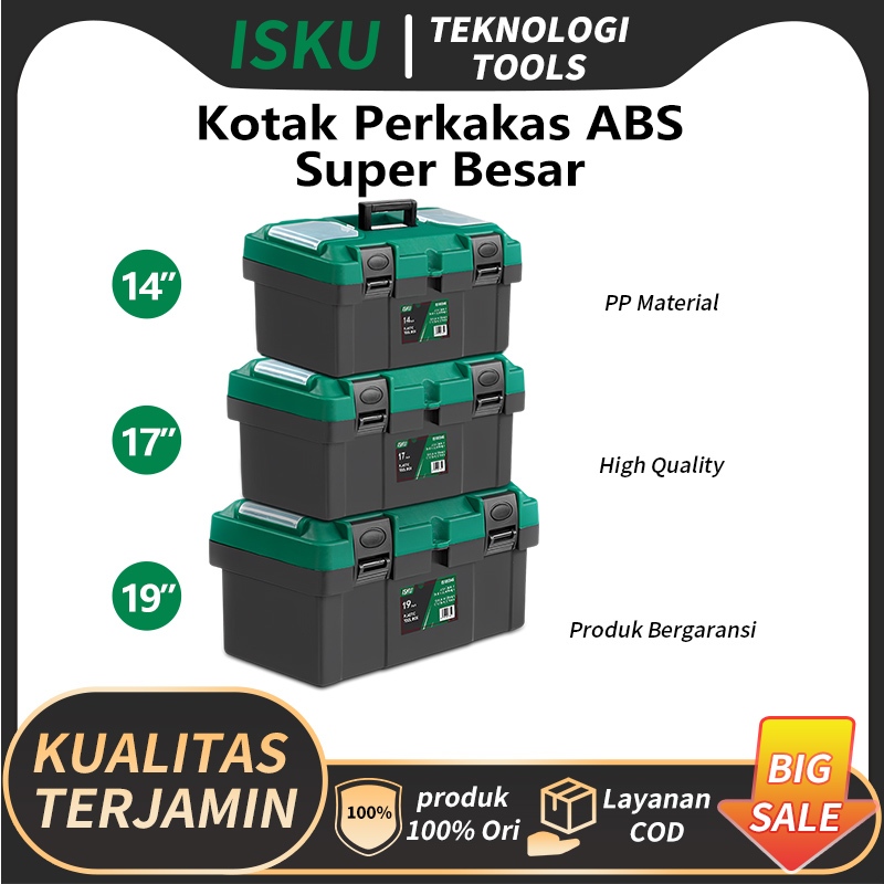 Jual Isku Tool Box Besar 14/17/19Inch Bahan Pp Toolbox/kotak perkakas ...