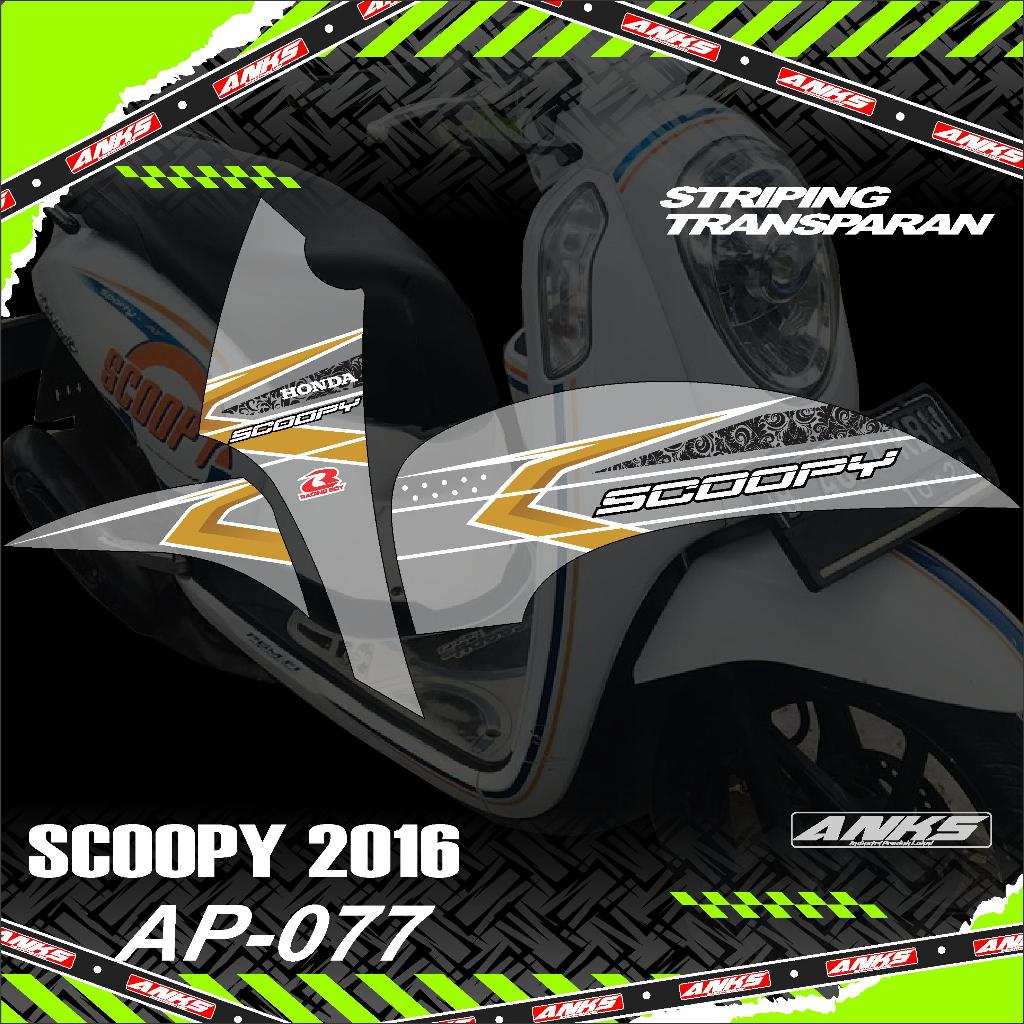 Jual AP-077 Striping Stiker Transparan Honda Scoopy 2016 Desain tema ...