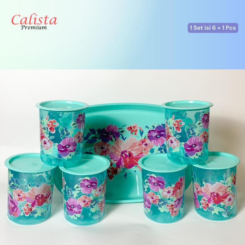 Jual Toples calista set 6.pcs + nampan/ toples lebaran toples kue ...