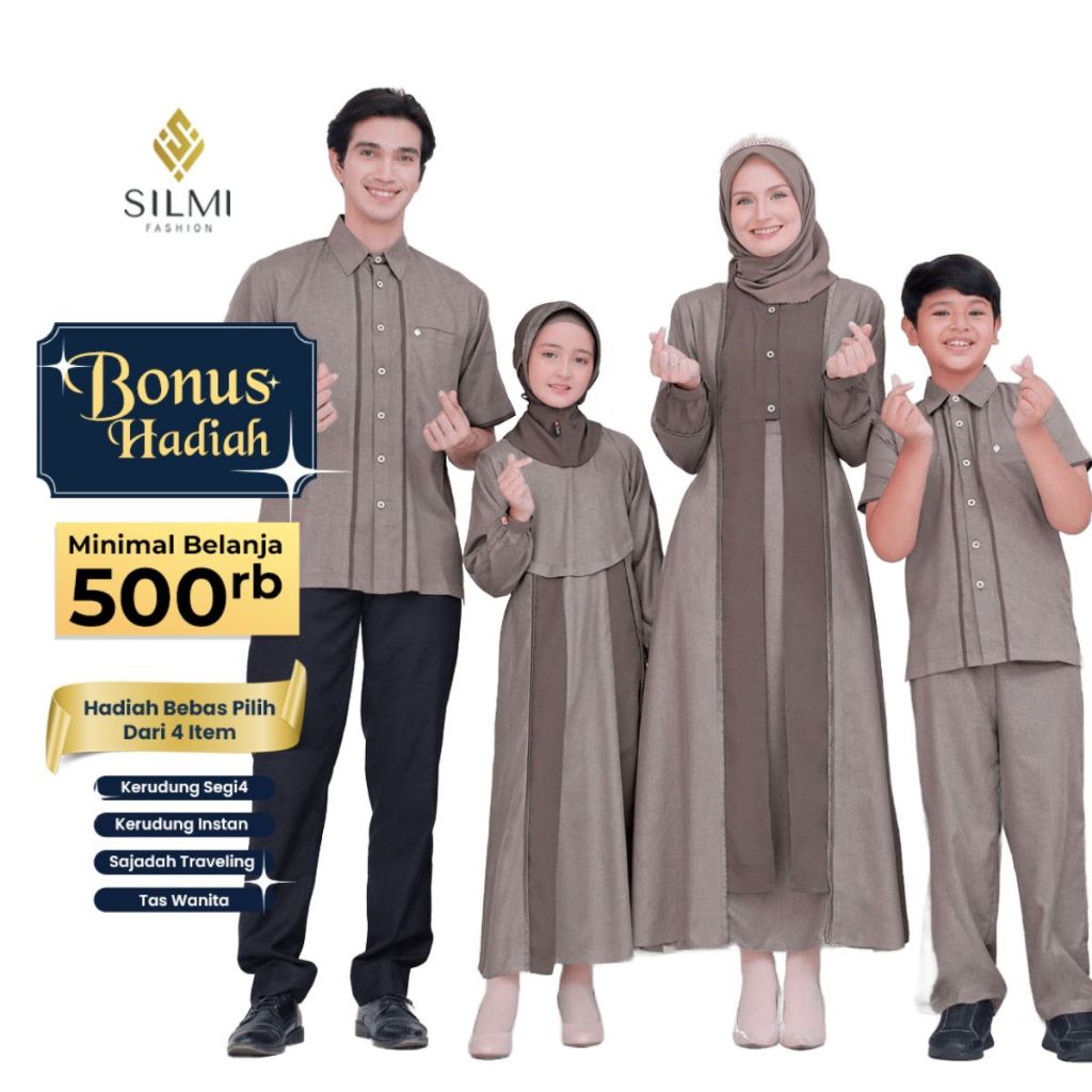Jual Baju Gamis Sarimbit Keluarga Muslim Terbaru Lebaran 2025 Kondangan ...