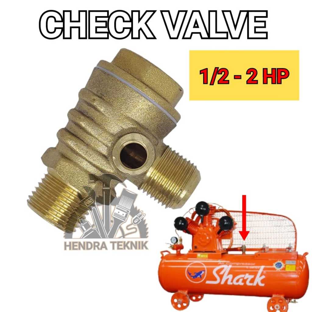 Jual FULL KUNINGAN CHECK VALVE COMPRESSOR 1/2 3/4 1 2 PK NON RETURN ...