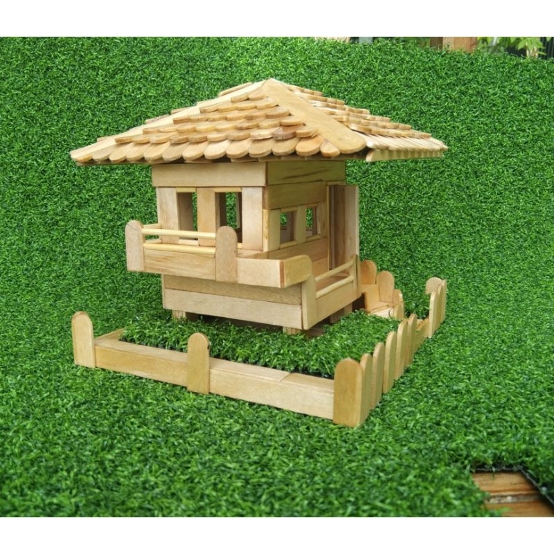 Jual hiasan kamar aesthetic miniatur rumah ruang tamu prakarya kayu ...