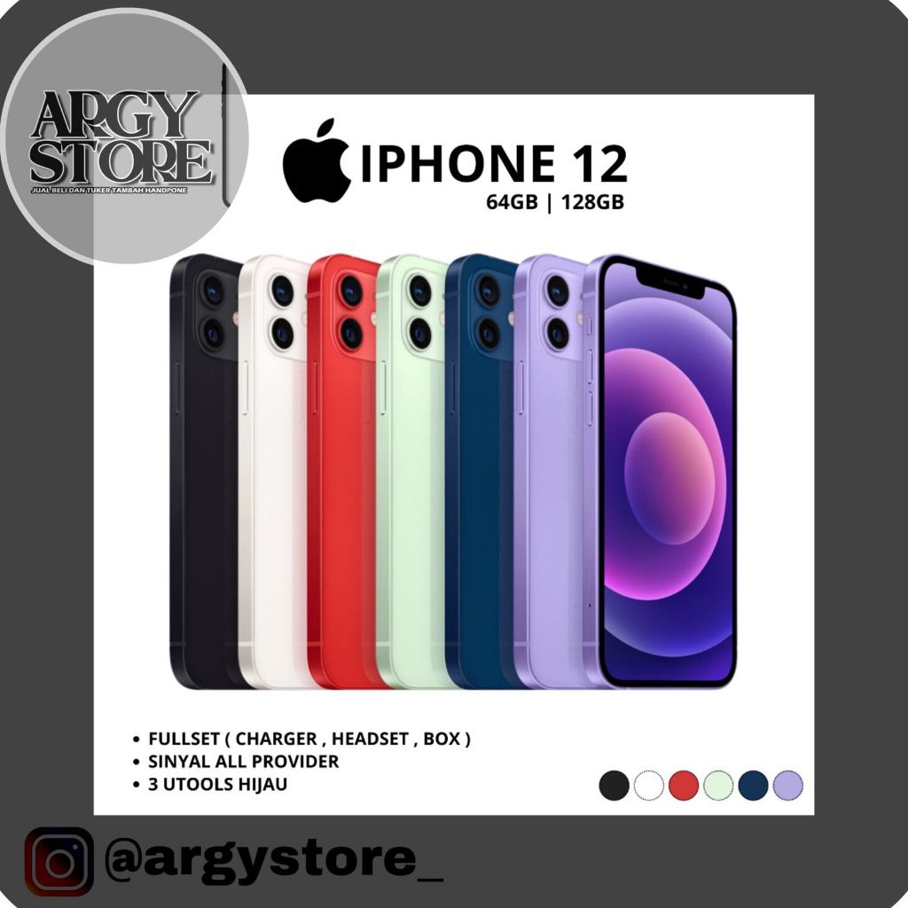 Jual IPHONE 12 IBOX 128 GB & 64 GB SECOND GARANSI RESMI | Shopee Indonesia