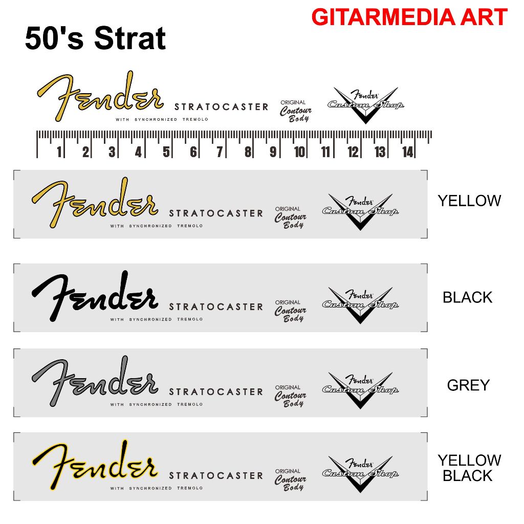 Jual logo fender sticker fender sticker logo fender decal fender ...