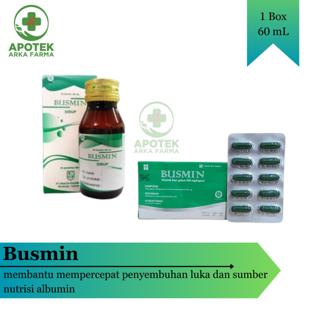 Jual Busmin sirup/kaplet ekstrak IKAN GABUS | Shopee Indonesia