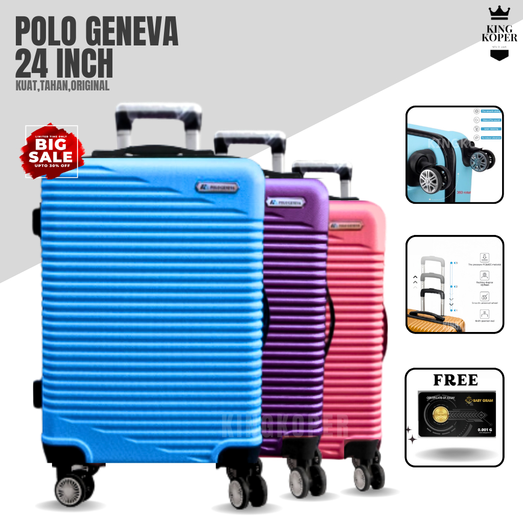 Jual Koper 24 inch Polo Happy 802 ukuran bagasi/koper murah/fiber ...
