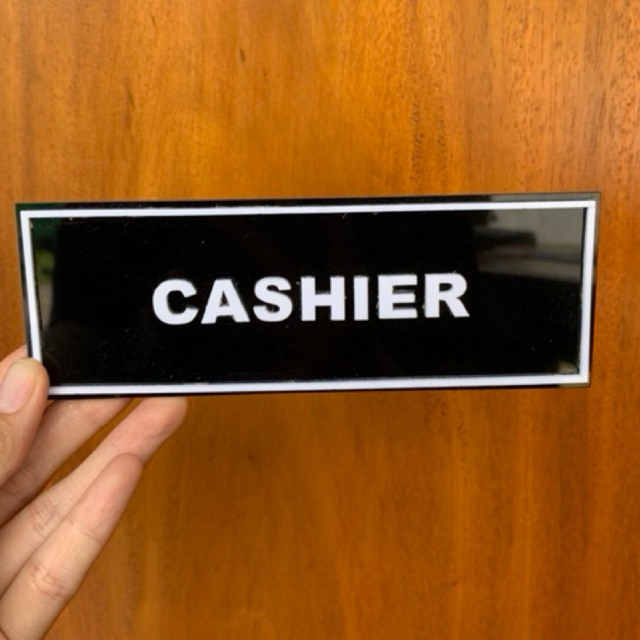 Jual Sign Akrilik TULISAN CASHIER Custom Tulisan Sign Board Akrilik ...