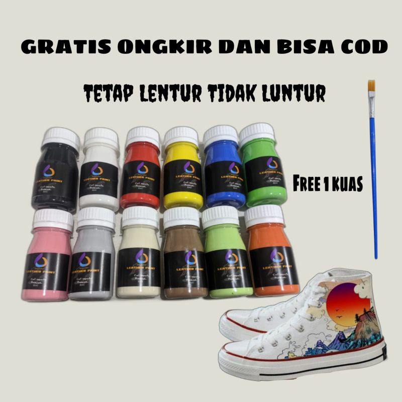 Jual Promo Paket Cat Sepatu Kemasan Ekonomis 30mL Free 1 Kuas | Shopee ...