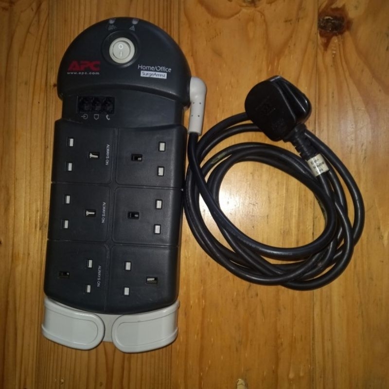 Jual APC 6×UK-3-Pin PDU PH6T3 Surge Arrest Portable Socket Outlet 13A ...