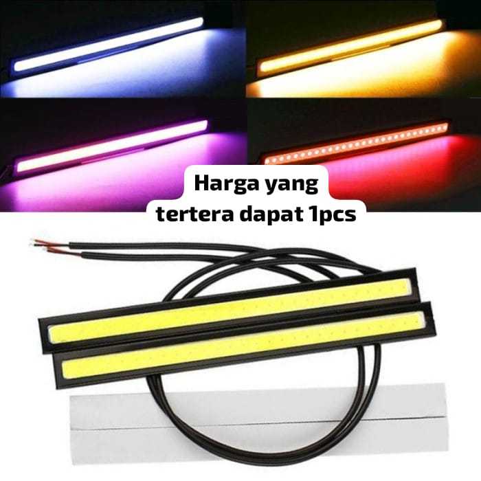 Jual SA LAMPU LED DRL STRIP COB TERMASUK STICKER 12V 1 PCS | Shopee ...