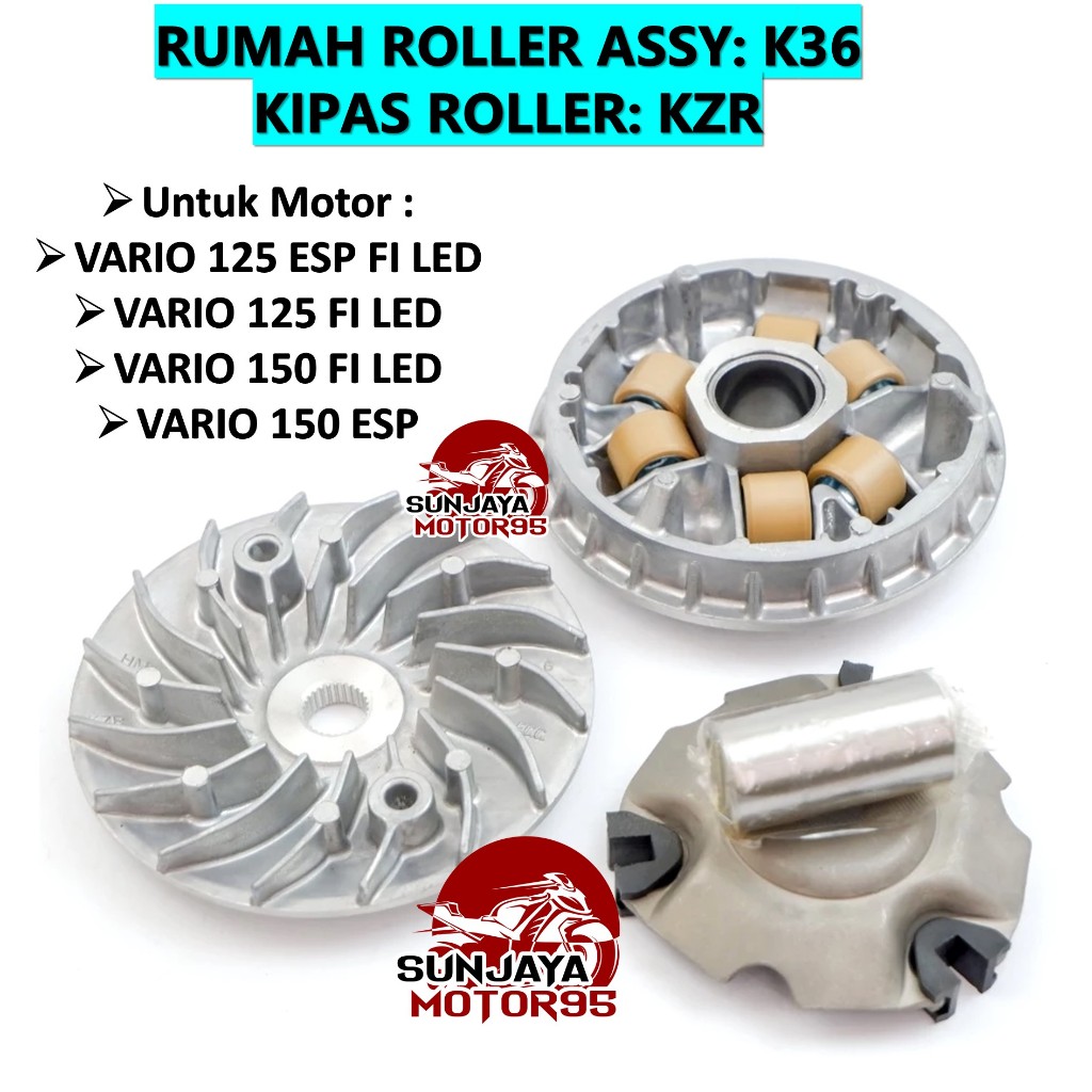 Jual Rumah Roller Set Kipas CVT Lawan Rumah Roller Vario 150 - Vario ...