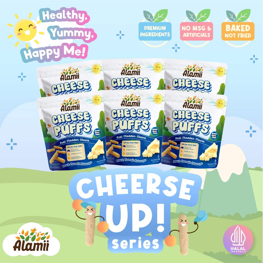 Jual Alamii Puffs Cheese Lover Series - Bundle isi 6 x 25g / Cheese ...