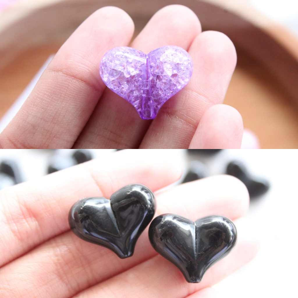 Jual 10pcs Manik Mote Love Gembul Premium / DIY Bahan Craft / Love ...