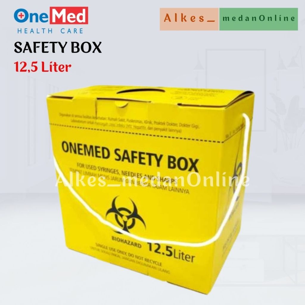 Jual Onemed Safety Box Kuning 12.5L Tempat Limbah Medis Ukuran 12.5 ...