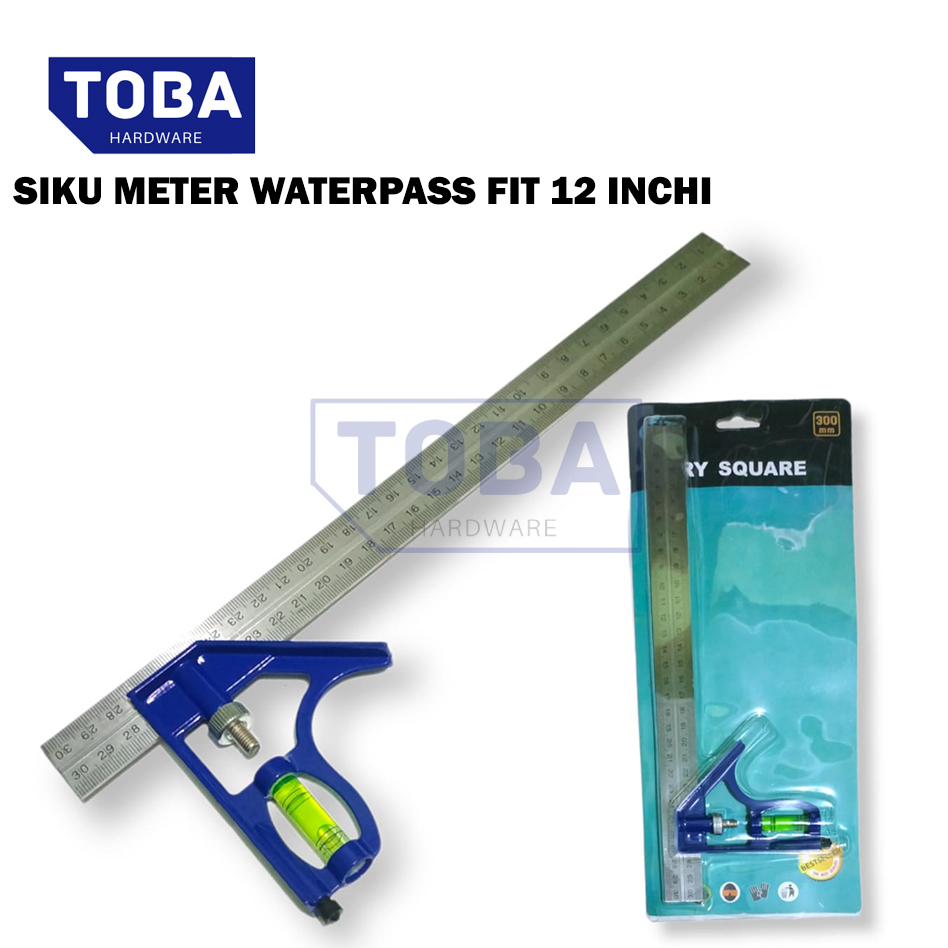 Jual TOBA- SIKU METER WATER PASS 12 INCHI/ SIKU METER/ METER SIKU ...